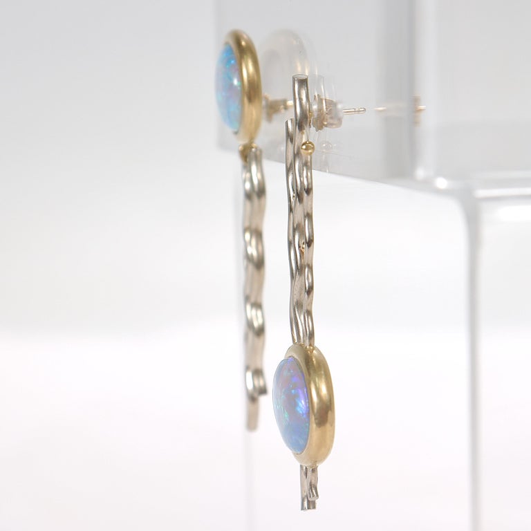 Signed Designer Mettal Studios / Stefani and Co 18k Gold and Opal ...