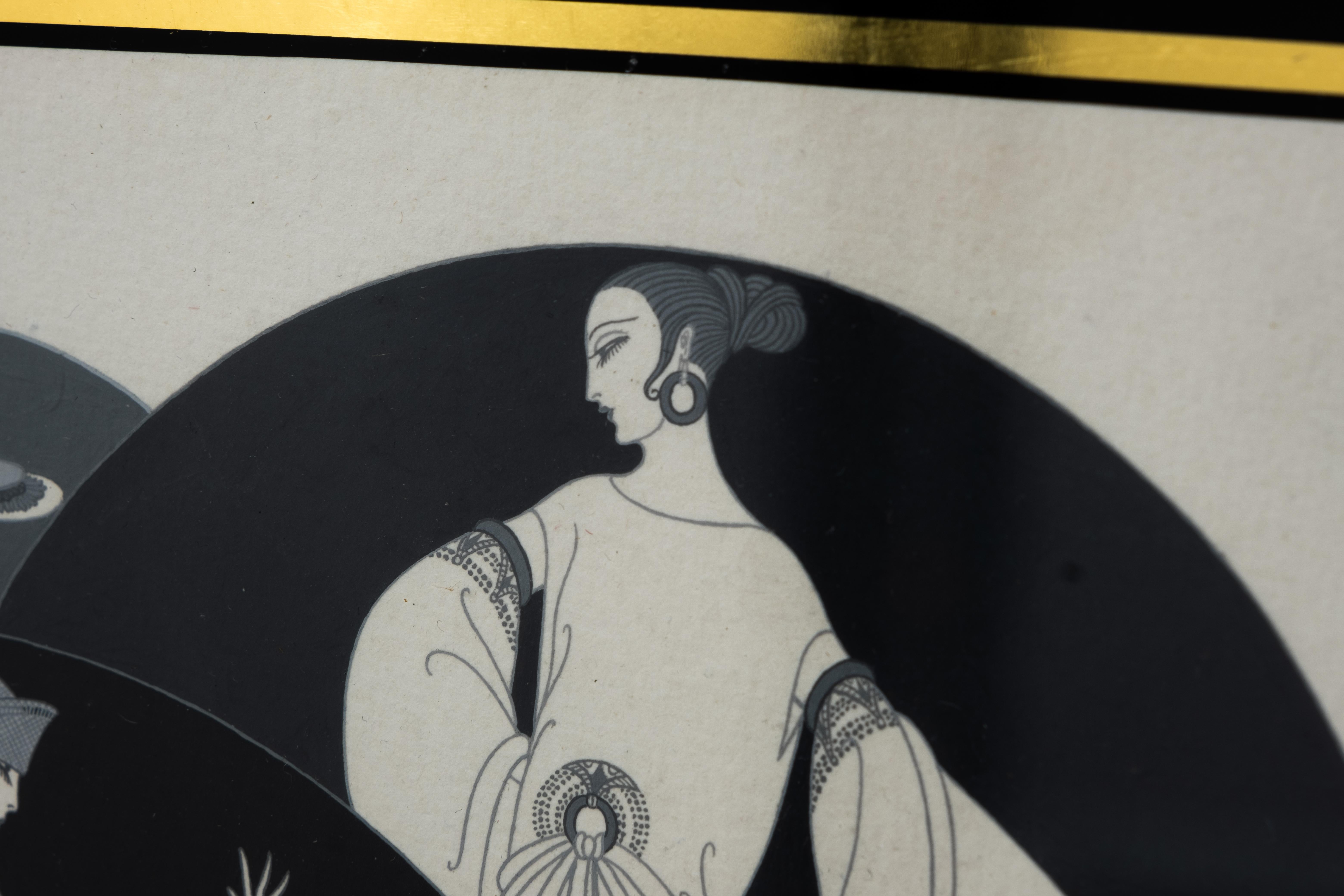 Signed Erte, Original Watercolor, Gouache and Ink Costume Design, circa ...