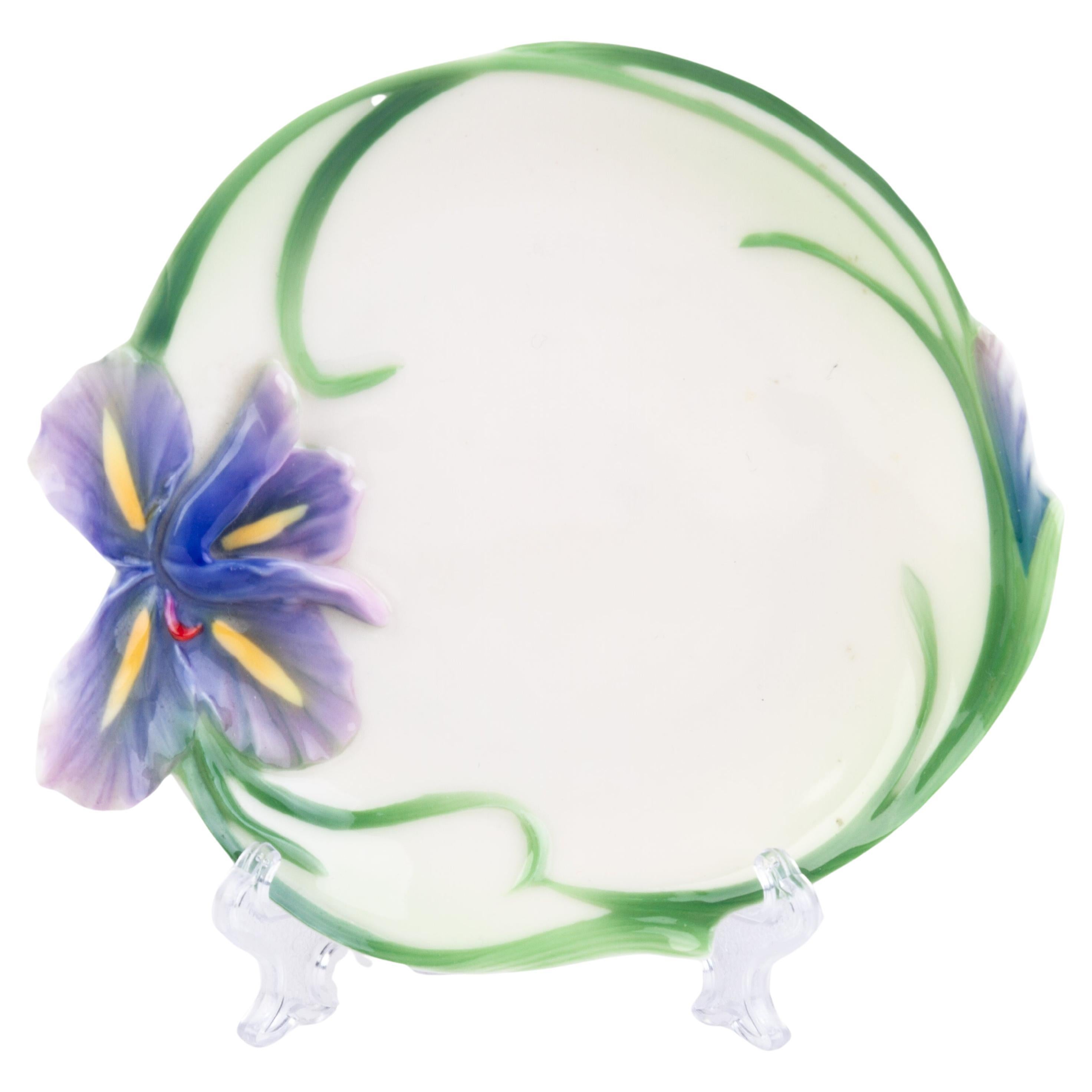 Limoges French Porcelain Floral Dish For Sale at 1stDibs
