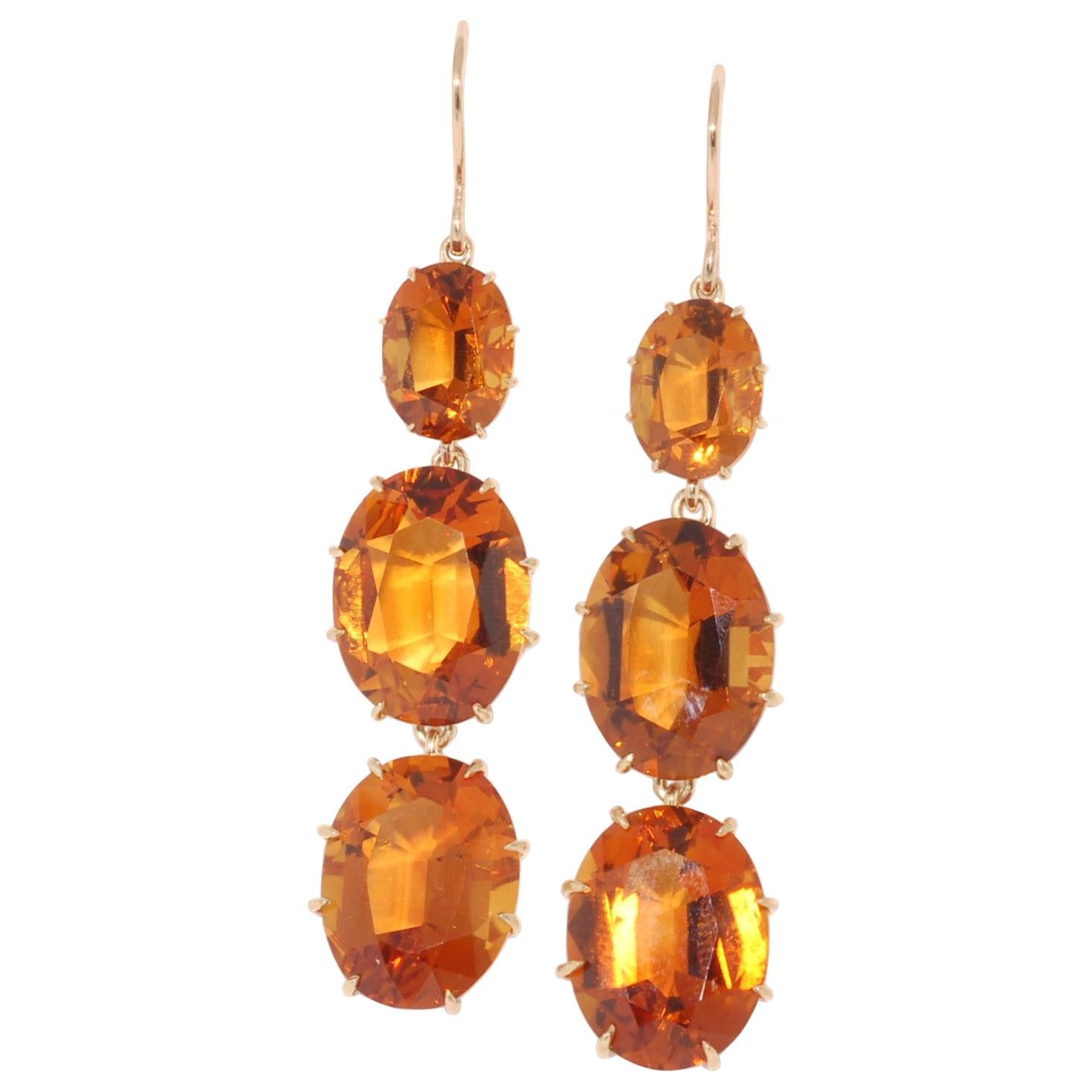 Fred Leighton Old Mine Diamond Budding Flower Dart Earrings For Sale at ...