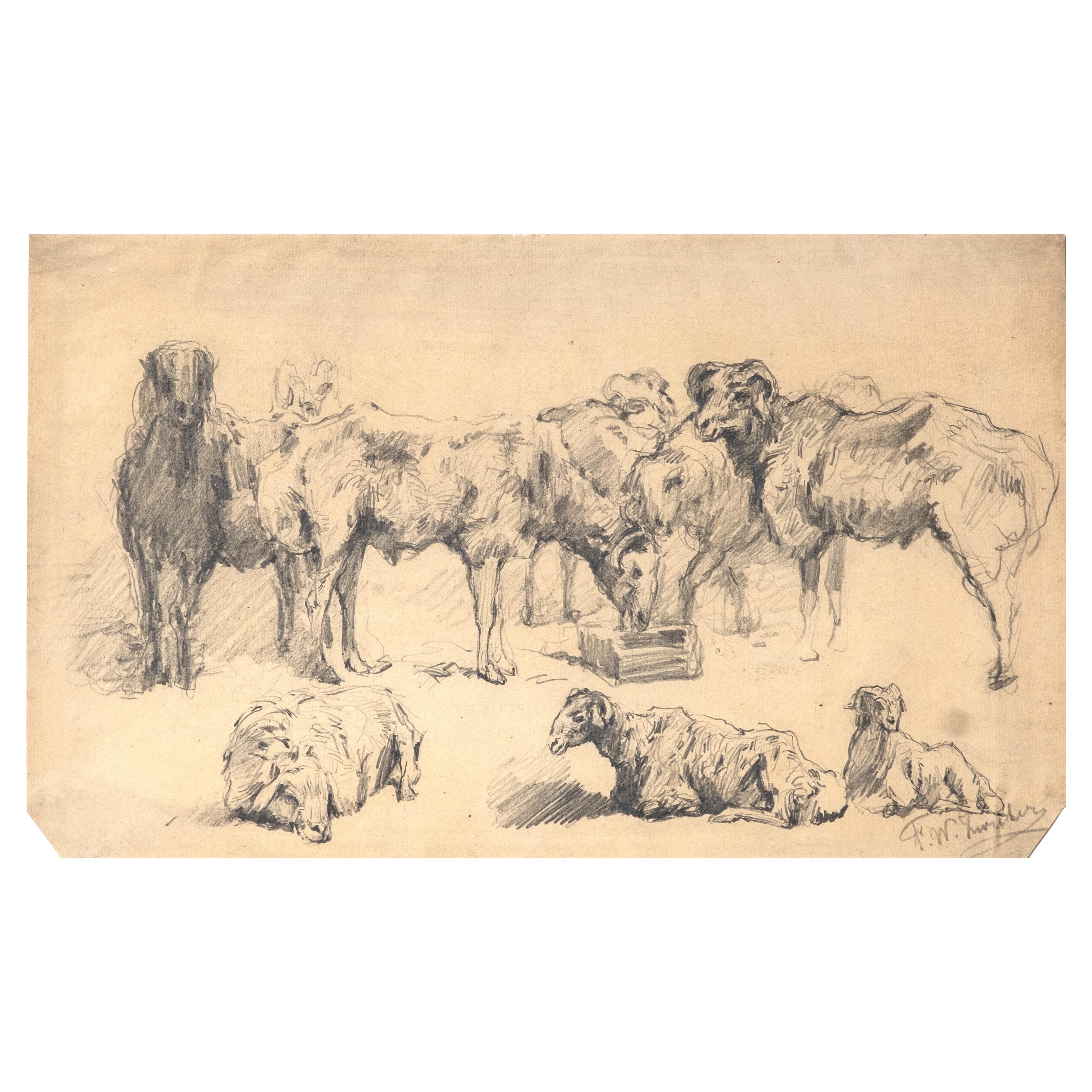 WPA artist Michael Lenson gouache or study of a woman at 1stDibs