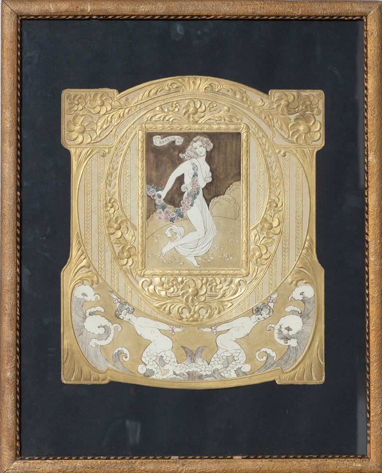 Signed Georges Barbier, Watercolor and Ink on Paper, Art Deco Period ...