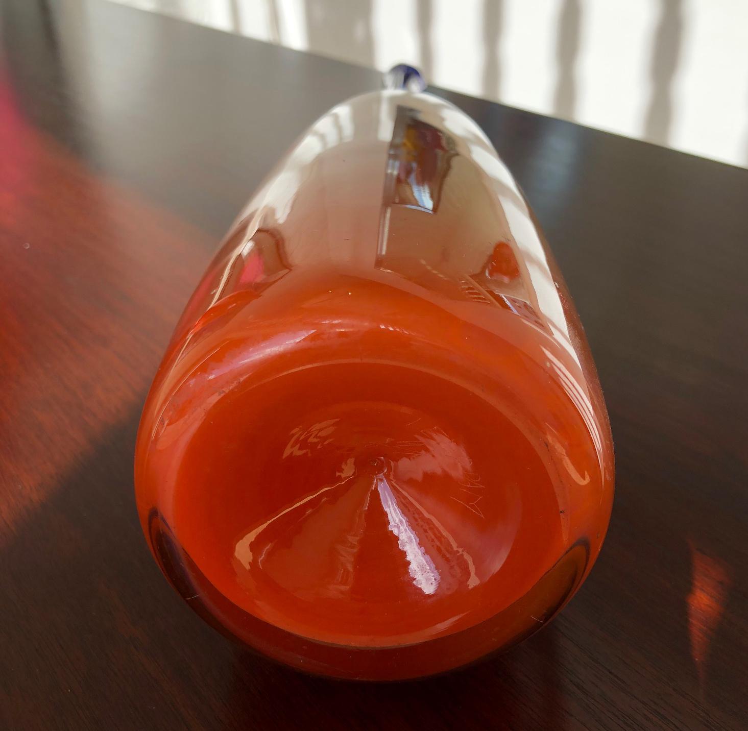 Signed Glass Vase from Leerdam Netherland at 1stDibs