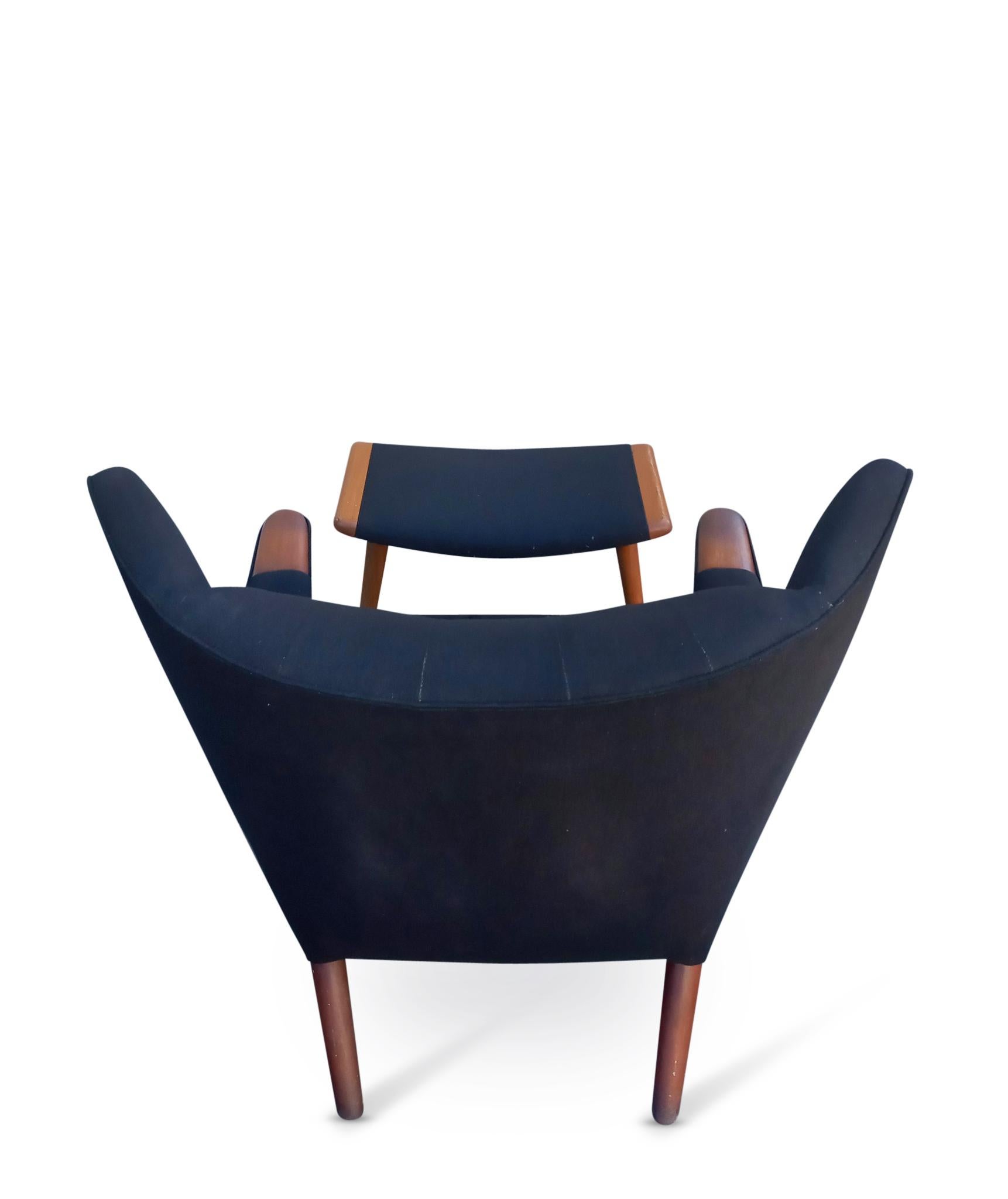 Signed Hans Wegner AP Stolen Papa Bear Chair and Ottoman at 1stDibs