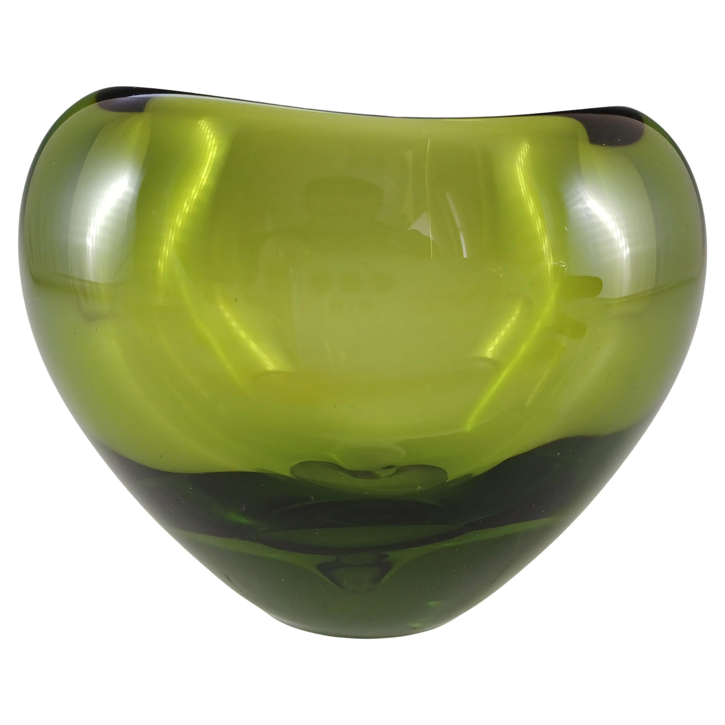 Blue Danish Holmgaard Glass by Per Lütken made in 1962, signed For Sale ...