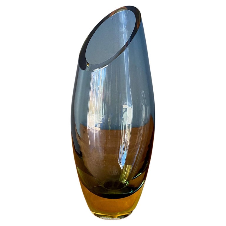 Signed Italian Art Glass Vase at 1stDibs