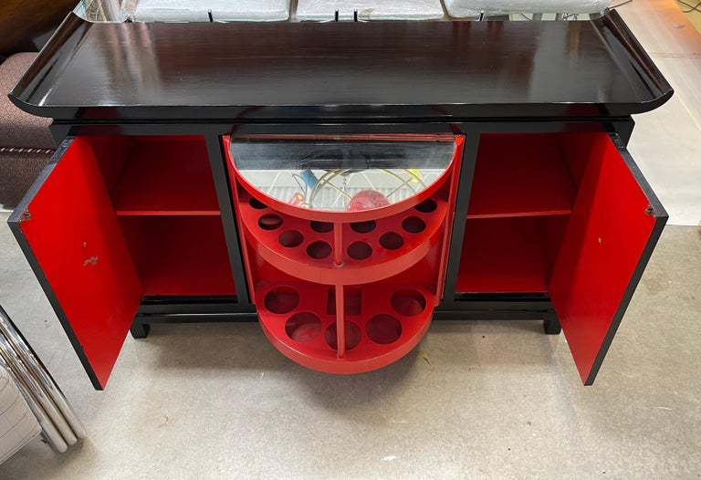 Signed James Mont Design Pagoda Cocktail Cabinet For Sale at 1stDibs