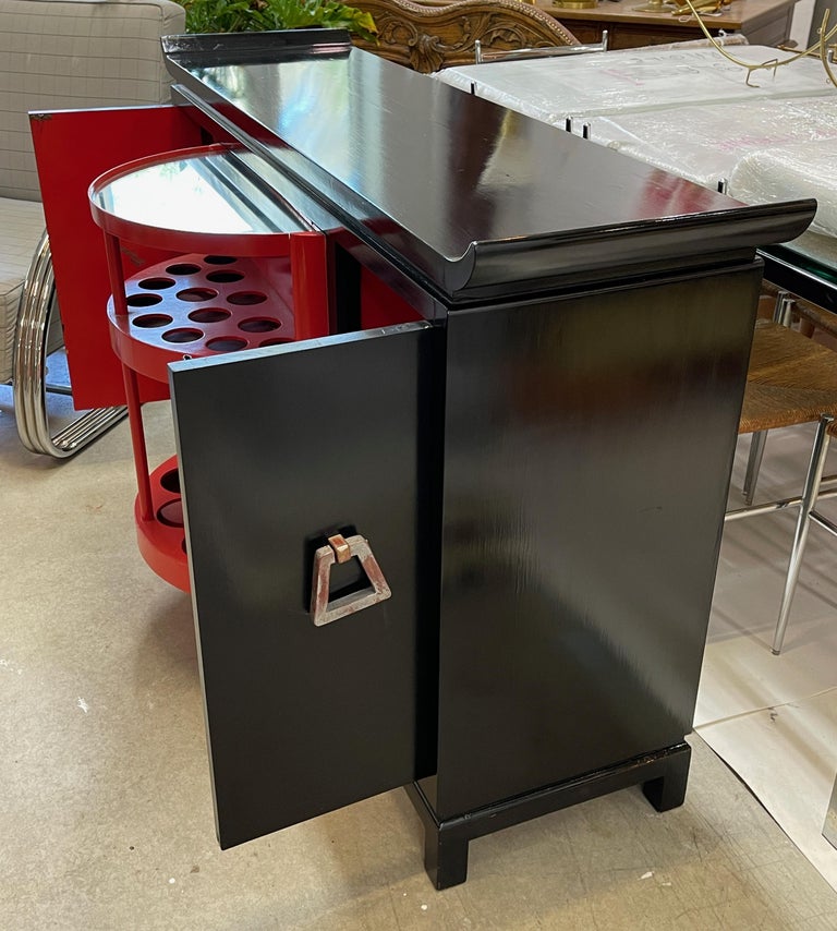 Signed James Mont Design Pagoda Cocktail Cabinet For Sale at 1stDibs