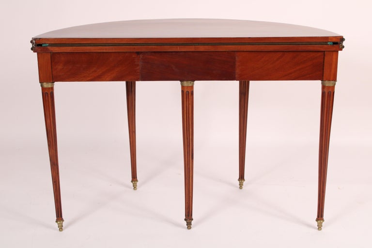Signed Jansen Louis XVI Style Mahogany Brass Mounted Games Table For ...
