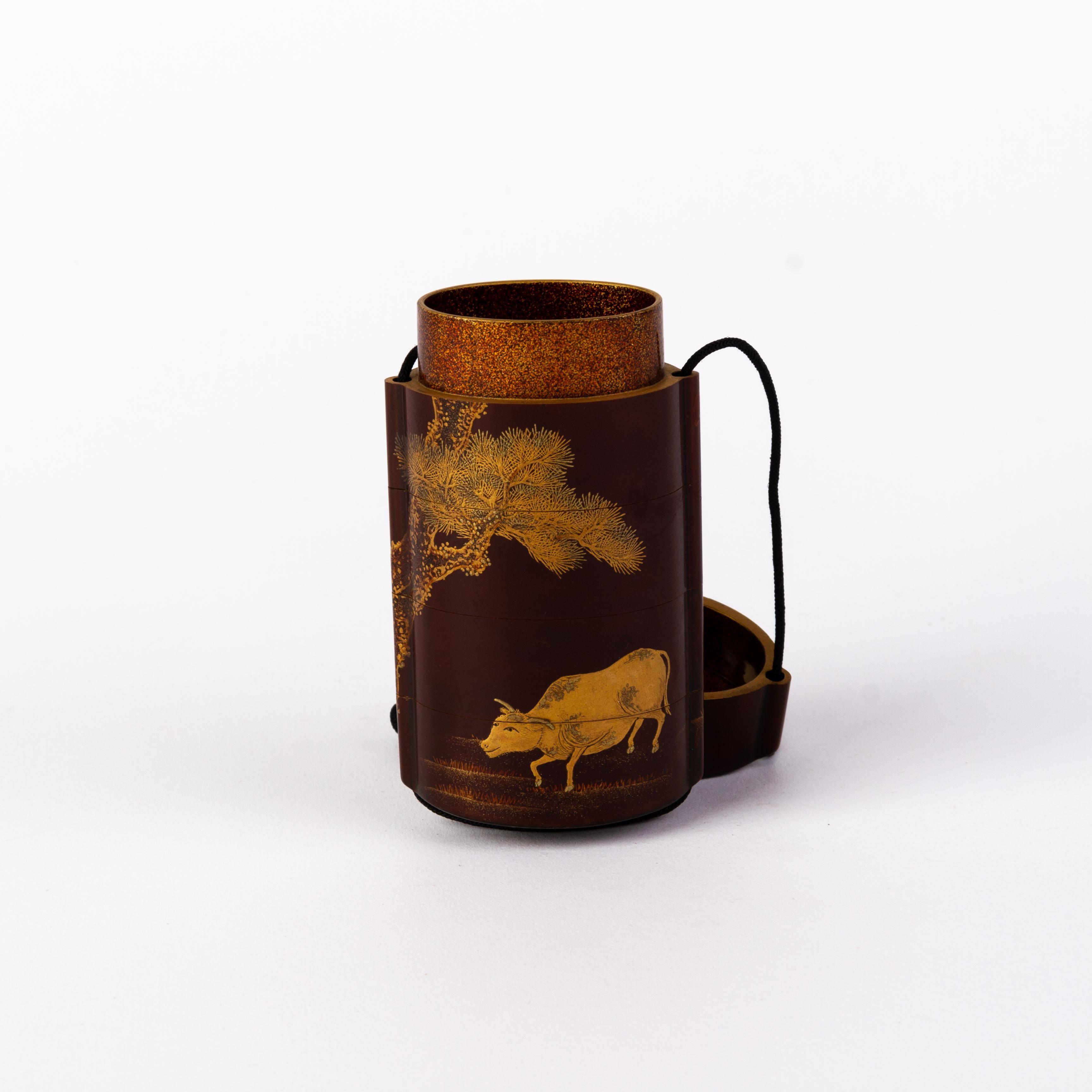 Signed Japanese Gilt Lacquered Inro Ojime Meiji 19th Century Netsuke ...