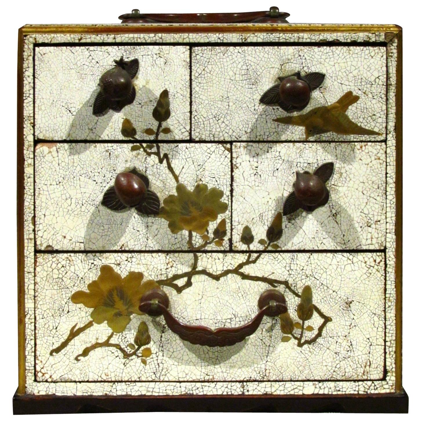 Japanese Lacquer and Mother-of-Pearl Lap Desk For Sale at 1stDibs