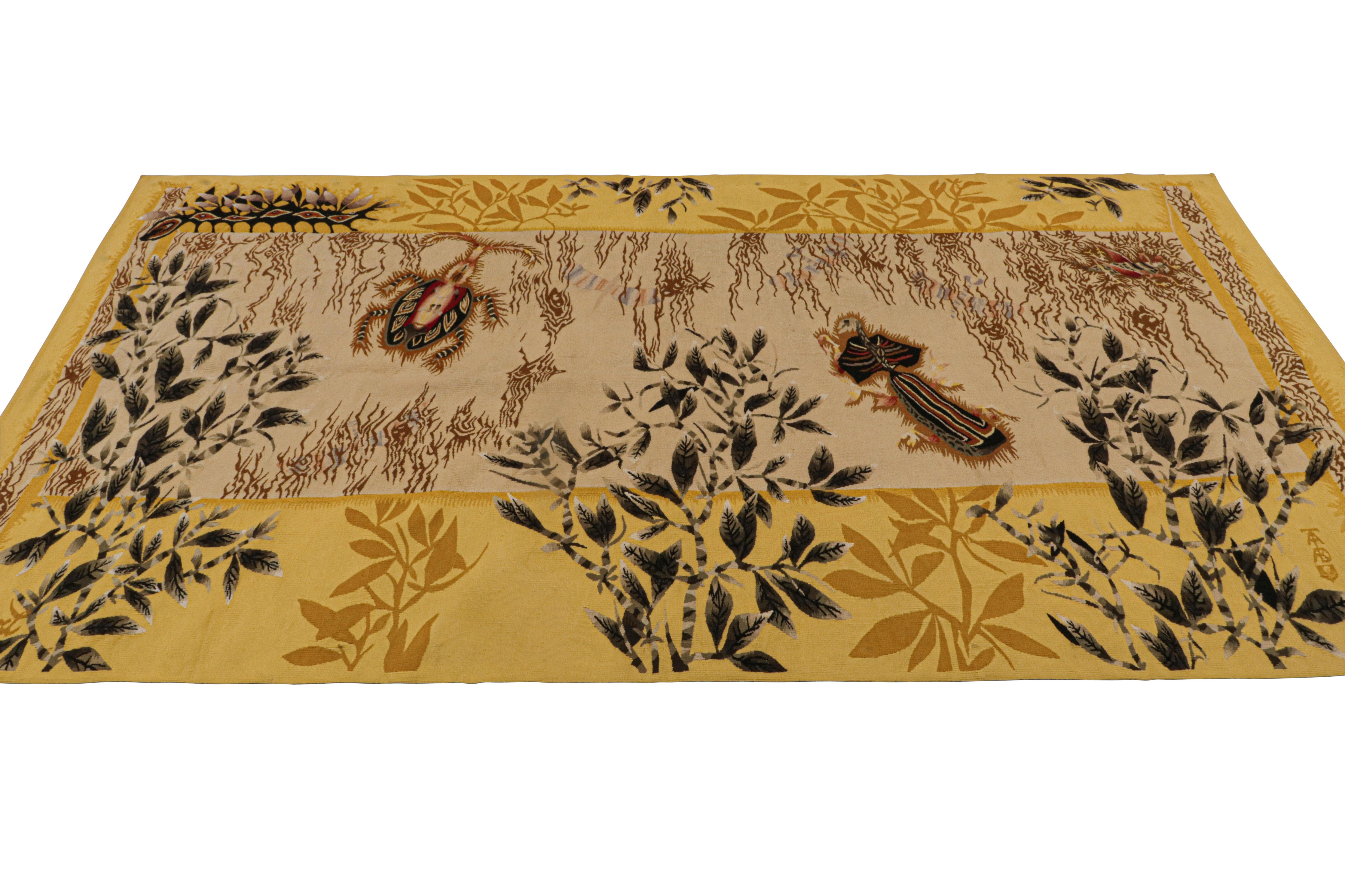 Signed Jean Lurcat Vintage Aubusson Tapestry with Pictorials For Sale ...