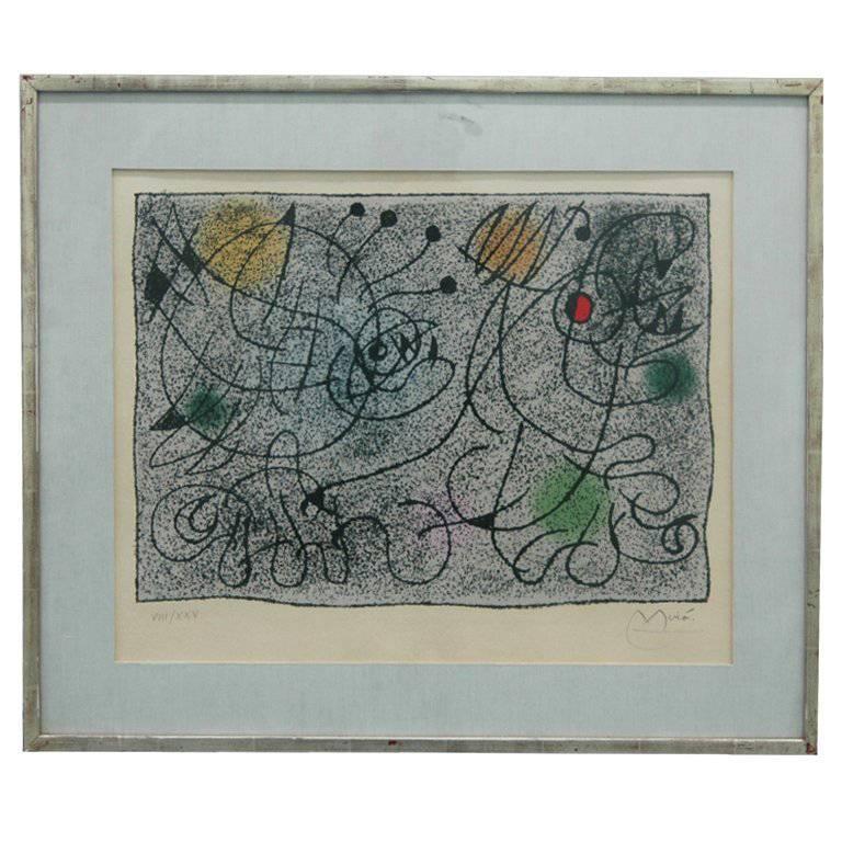 Signed Joan Miro, Abstract Print at 1stDibs