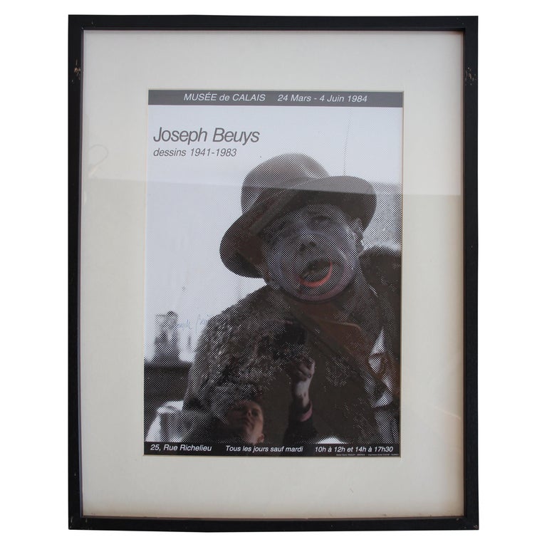 Signed Joseph Beuys Exhibition Poster, 1984 for Musee De Calais Dessins ...
