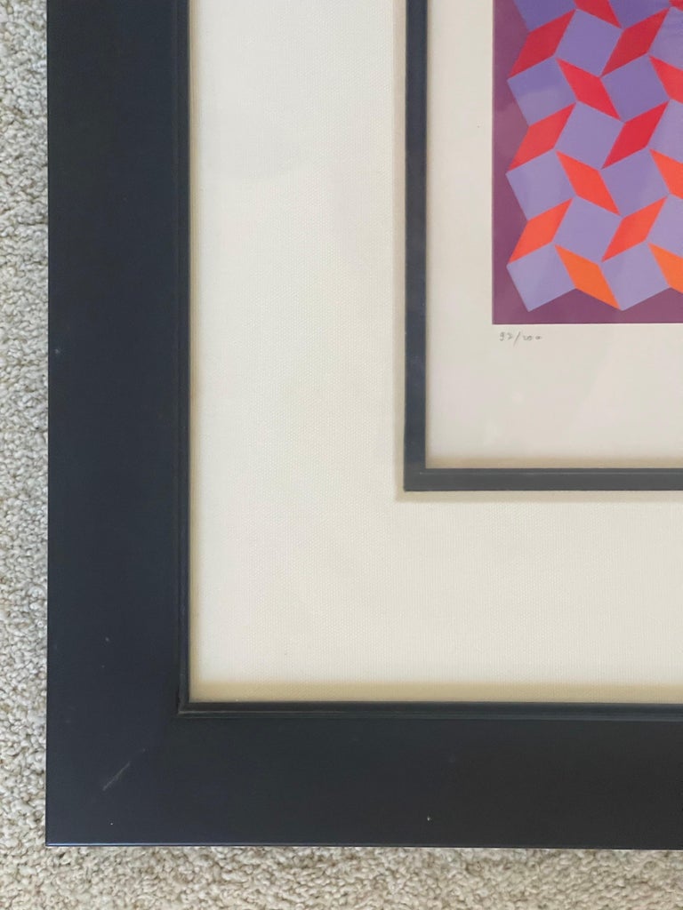 Signed Limited Edition Op Art Serigraph "Faces of Dali #6" by Yvaral ...