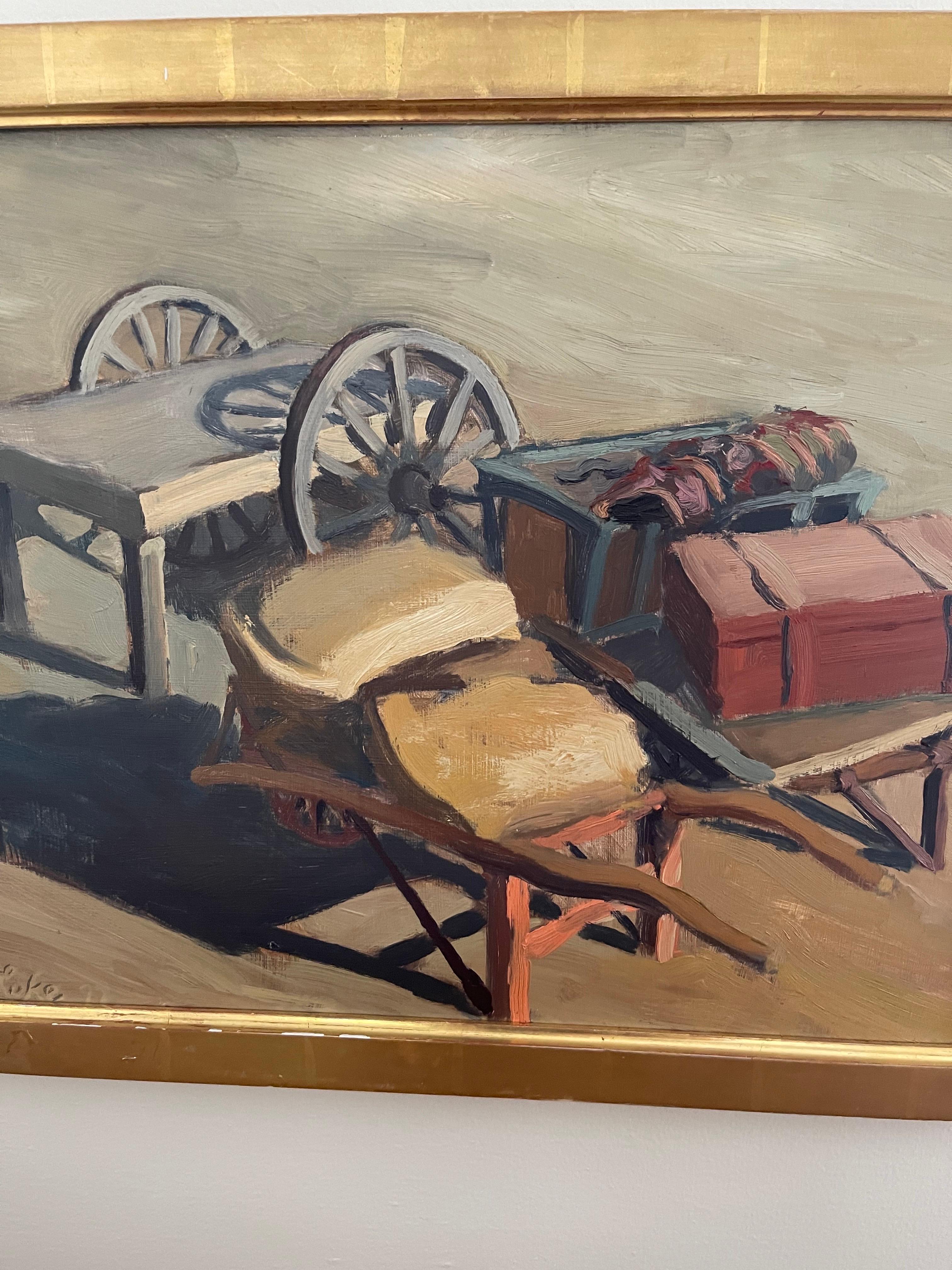 Signed Luke Randall Original Oil Painting 1997 From the Set of Amistad ...