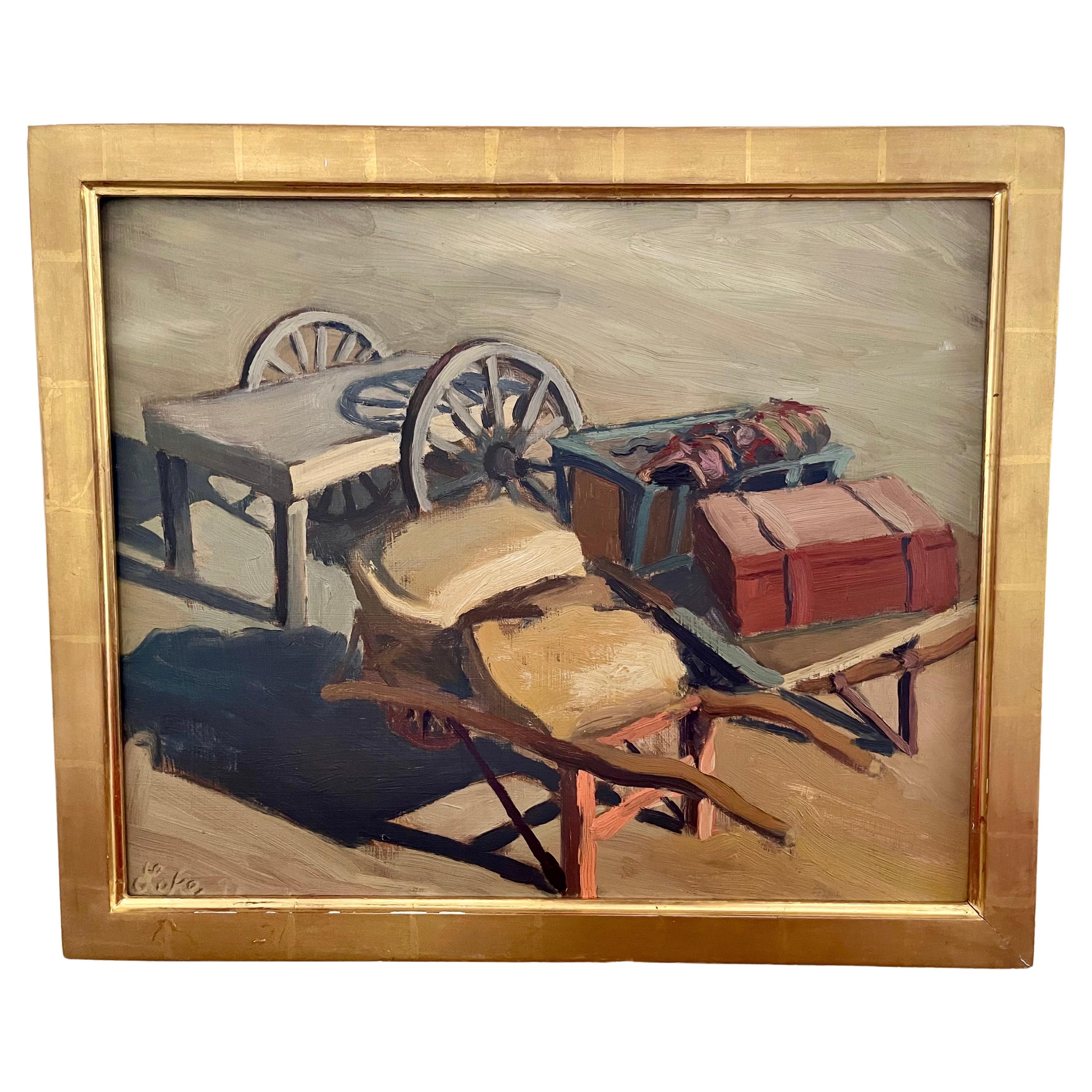 Signed Luke Randall Original Oil Painting 1997 From the Set of Amistad ...