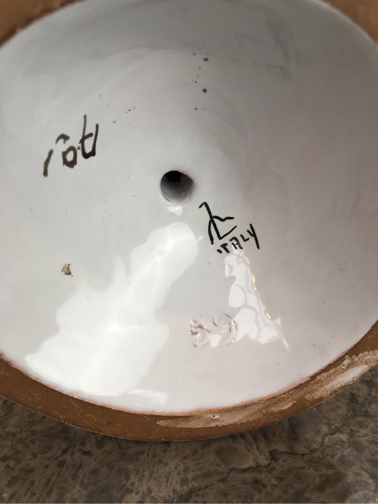 White Rustic Glazed Bandini Art Deco Fauns circa 1938 for Zaccagnini ...