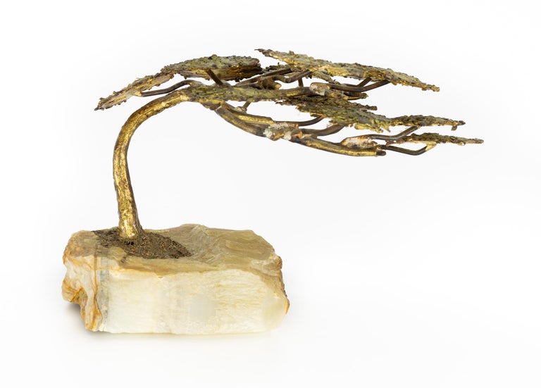 Signed Mario Jason Mid Century Bronze Cypress Tree Sculpture For Sale ...