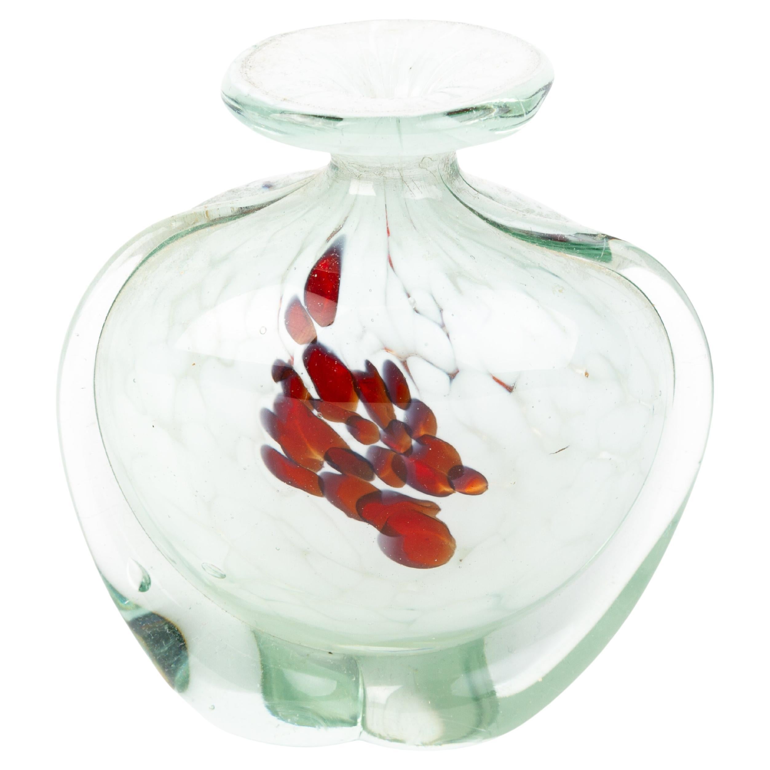 Signed Mdina Maltese Glass Designer Vase For Sale at 1stDibs