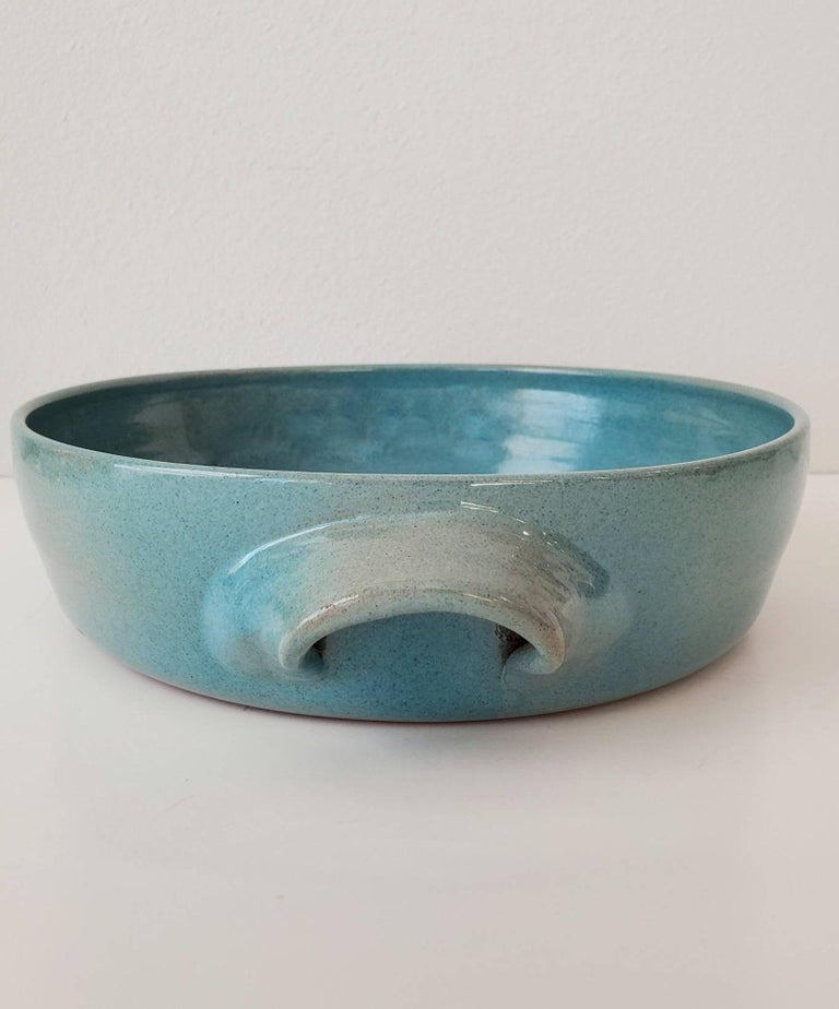 Signed Mid-Century Scheier Pottery Serving Dish For Sale at 1stDibs