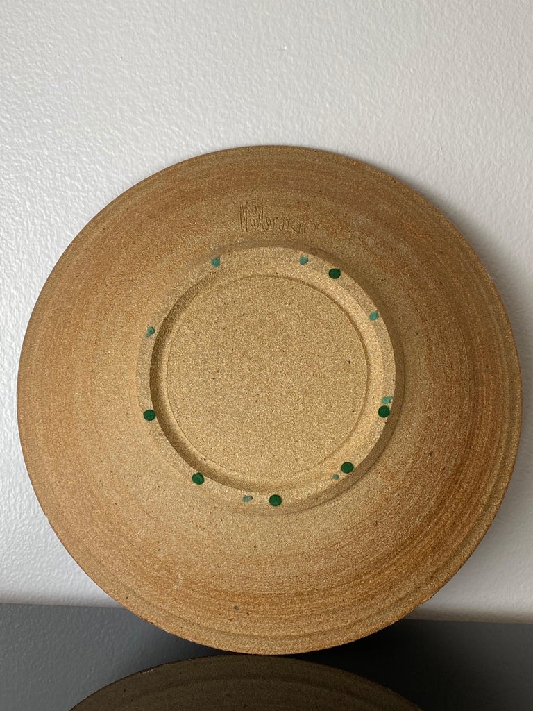 Signed Midcentury Studio Pottery Bowl For Sale at 1stDibs