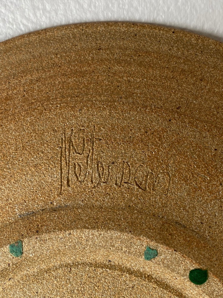 Signed Midcentury Studio Pottery Bowl For Sale at 1stDibs