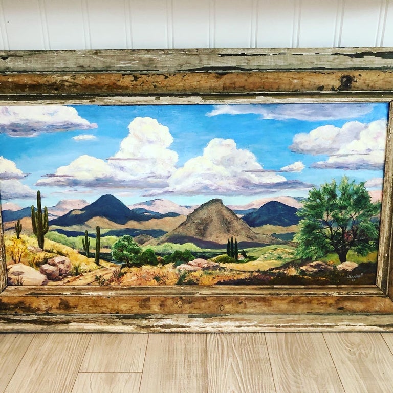 Signed Mid Western Landscape Painting For Sale at 1stDibs
