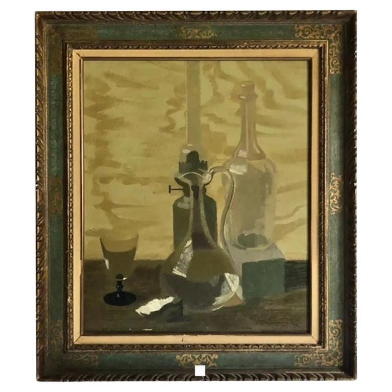 Signed Midcentury French Painting For Sale at 1stDibs