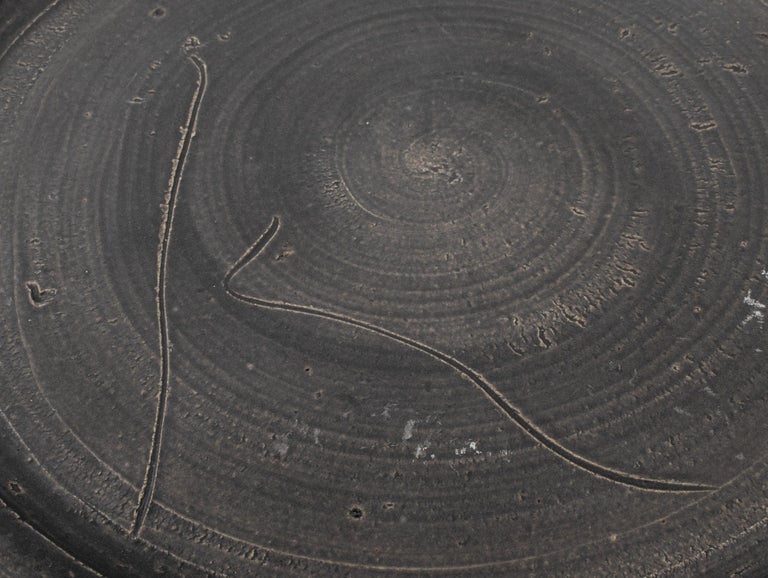 Signed Modern Studio Art Pottery Charger For Sale at 1stDibs