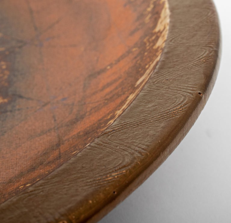 Signed Modern Studio Art Pottery Charger For Sale at 1stDibs