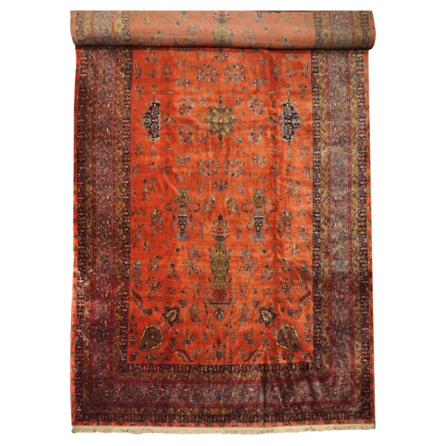 Antique Persian Sarouk Ghazan Signed and Numbered Rug, circa 1900 For ...