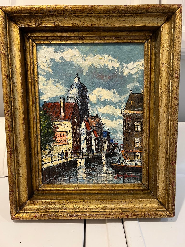 Signed Oil on Canvas by French Artist Jean Hubert Gautier For Sale at ...