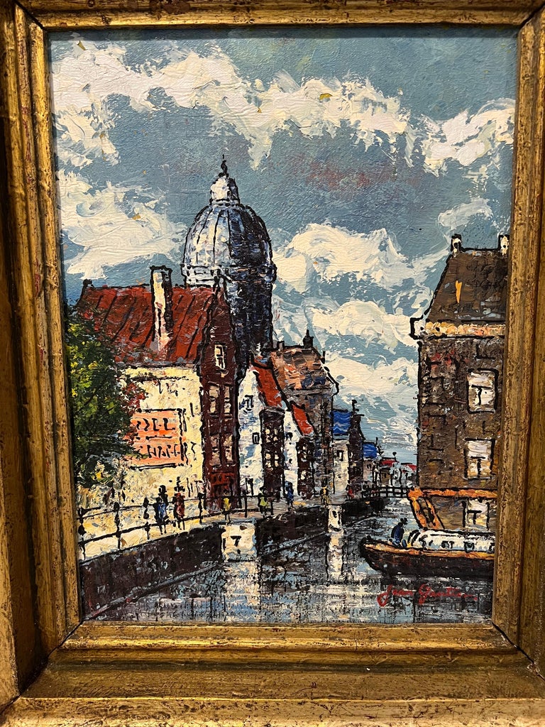 Signed Oil on Canvas by French Artist Jean Hubert Gautier For Sale at ...
