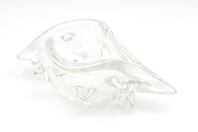 Signed Opalescent Glass Bowl with Spiked Protrusions Vintage For Sale ...