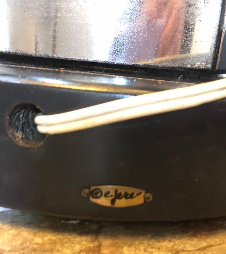 Signed Original Curtis Jere Skyscraper / Chrome Clover Leaf Floor Lamp ...