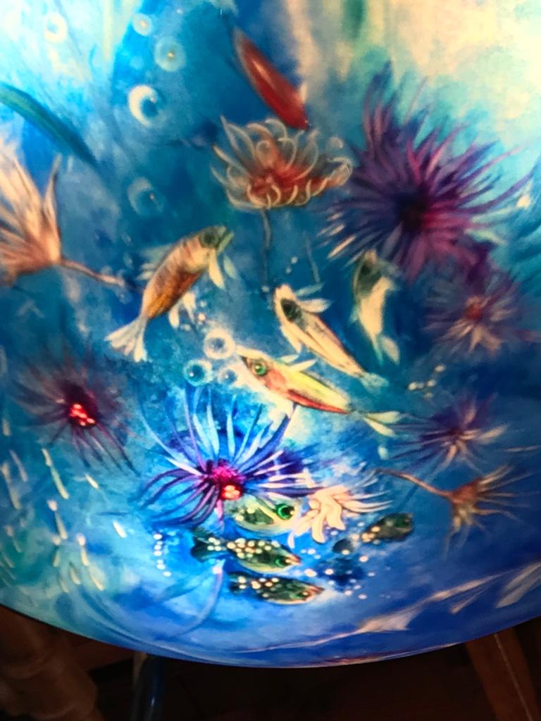 Signed Original Ulla Darni "Aquatic" Chandelier at 1stDibs