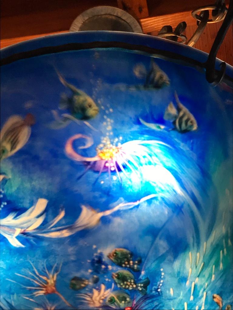 Signed Original Ulla Darni "Aquatic" Chandelier at 1stDibs