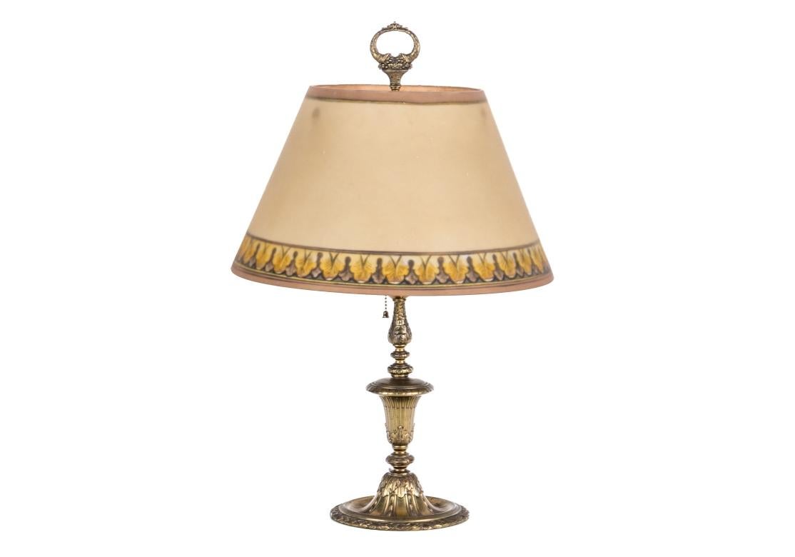 Signed Pairpoint Lamp With Pairpoint Reverse Painted Seville Shade For ...