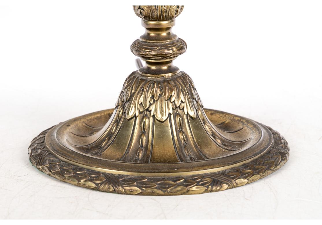 Signed Pairpoint Lamp With Pairpoint Reverse Painted Seville Shade For ...