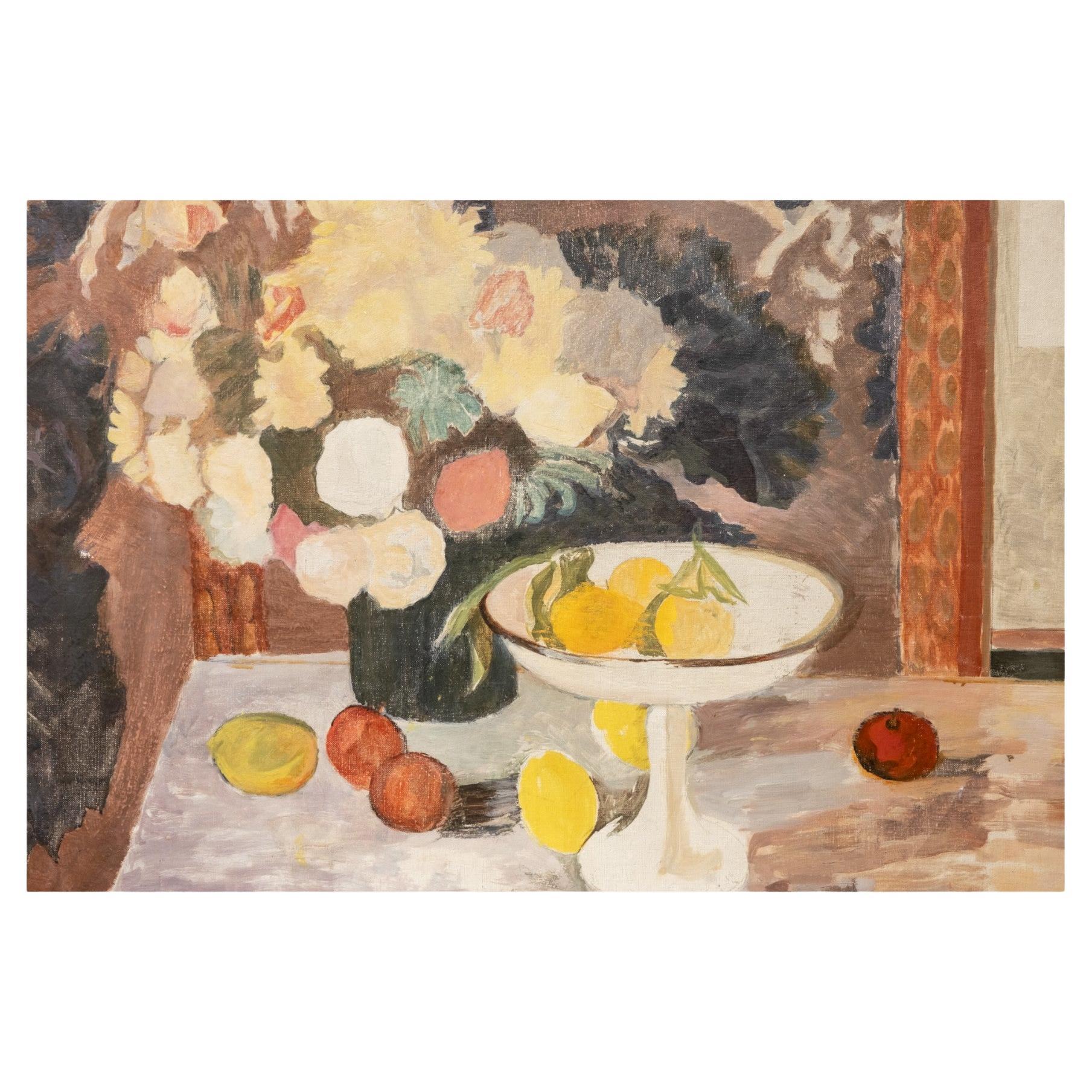 Signed Paul Carrand Oil on Canvas Still Life Painting For Sale at 1stDibs