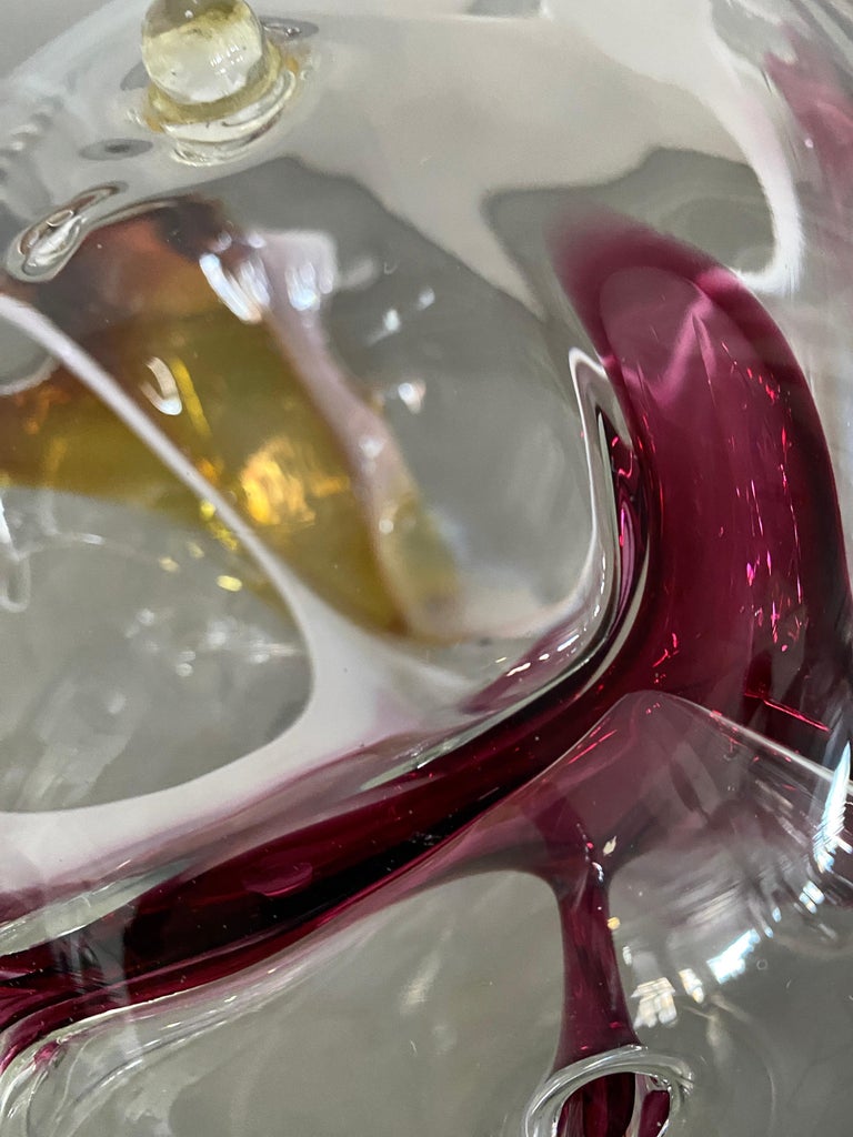 Signed Peter Bramhall Art Glass Orb, USA, 1990s For Sale at 1stDibs