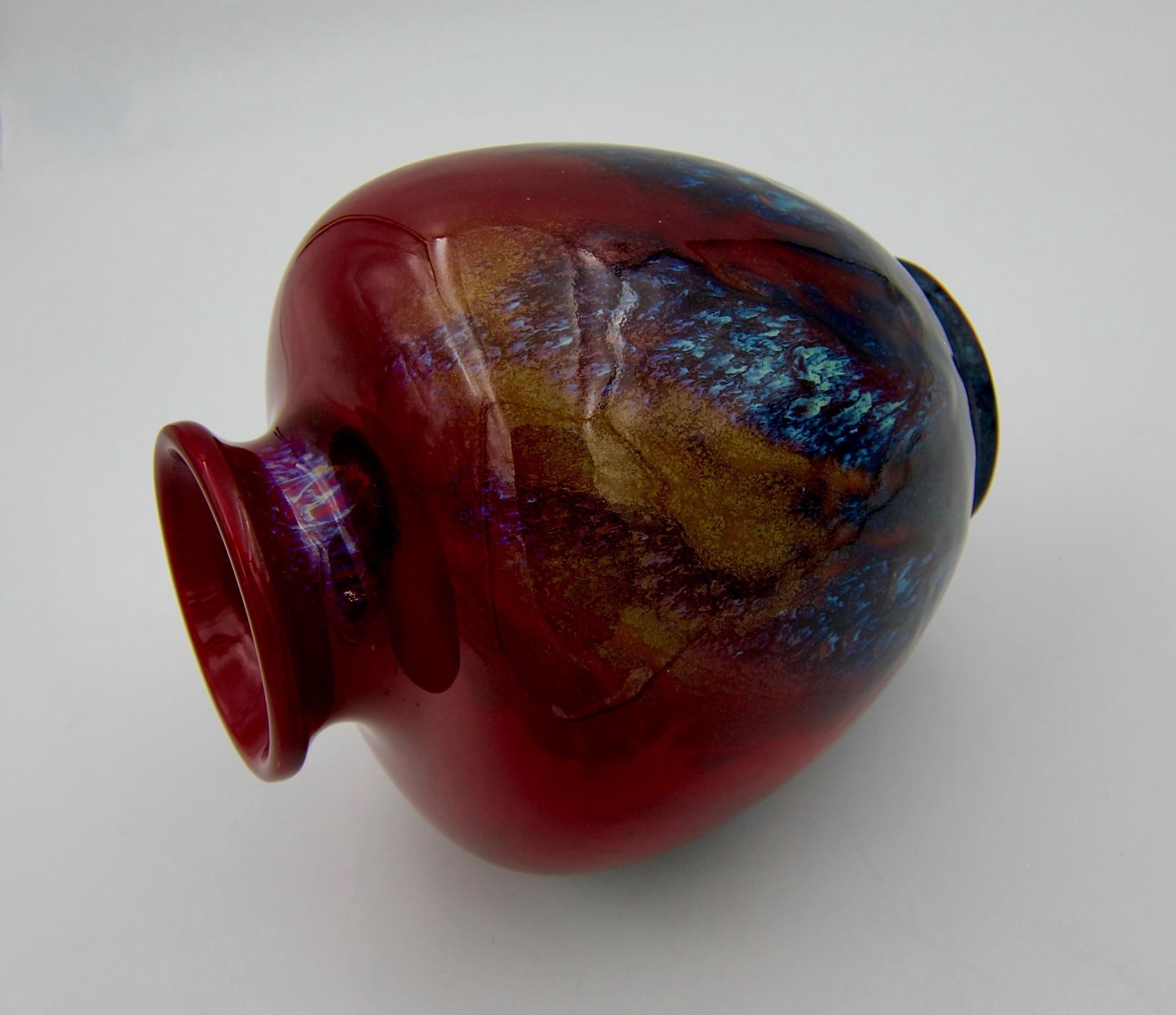 Signed Art Deco Sung Ware Flambe Vase from Royal Doulton For Sale at ...
