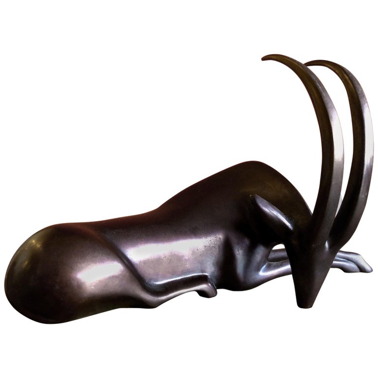 Signed Sable Antelope Figure by Loet Vanderveen at 1stDibs