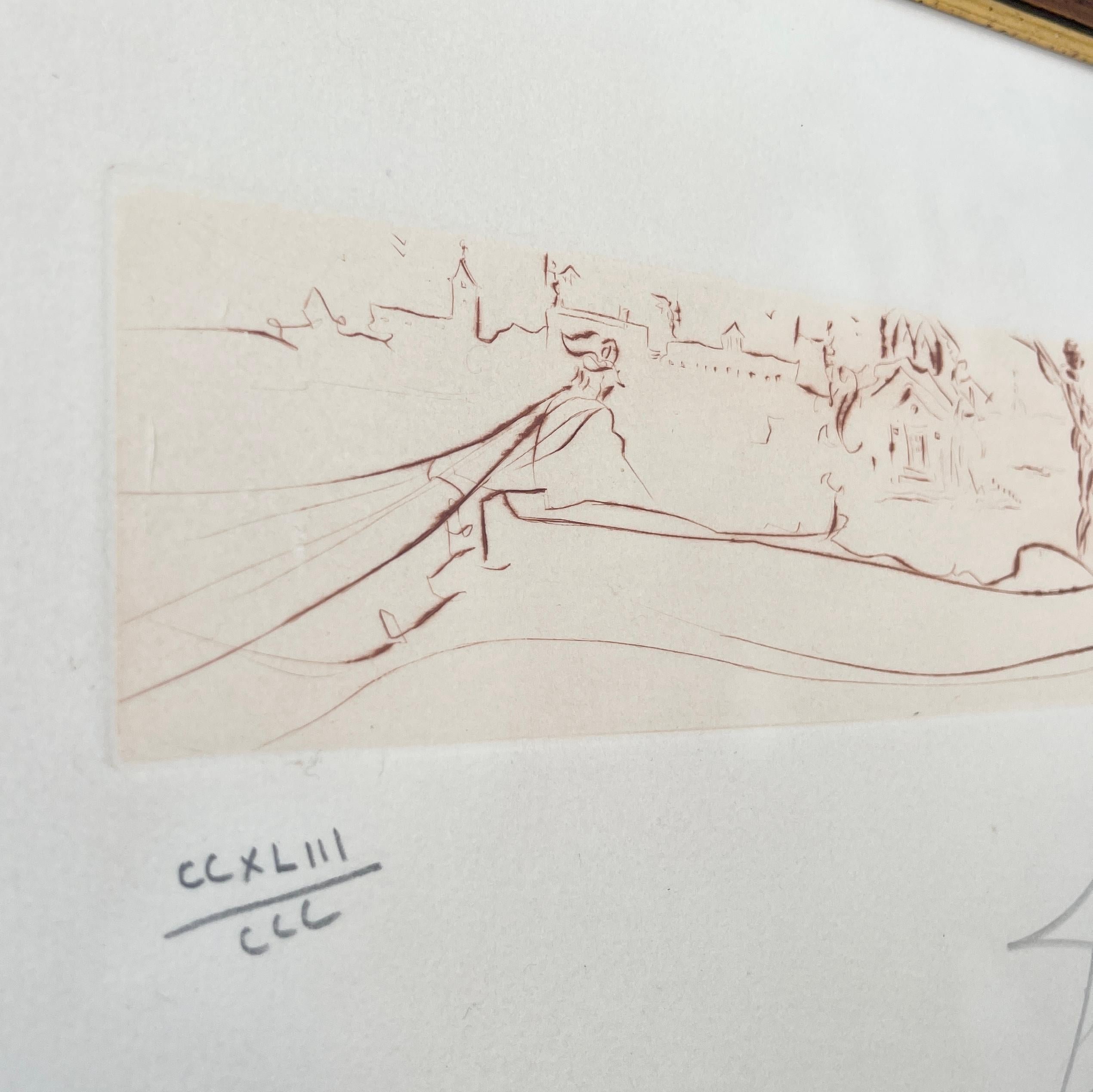 Signed Salvador Dali Etching Visions of Venice Framed, Italy, 1976 at ...