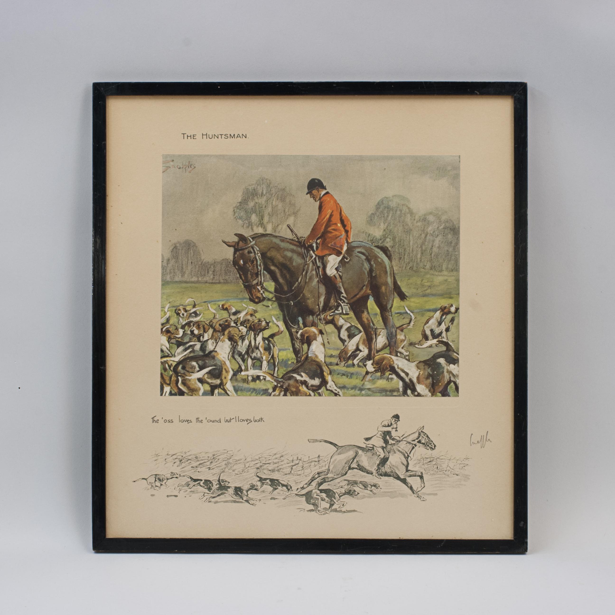 Signed Snaffles Hunting Print, the Huntsman For Sale at 1stDibs