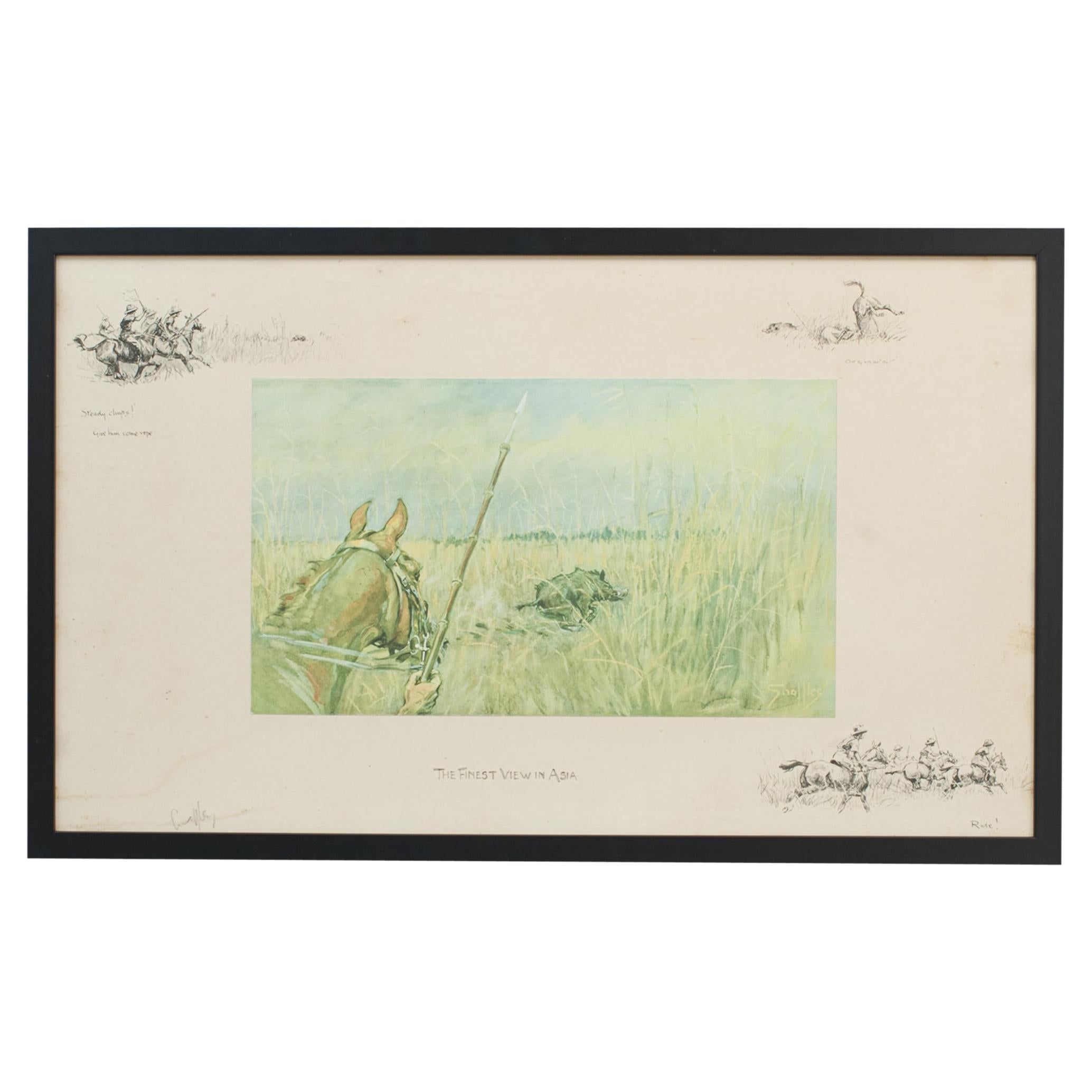 Signed Snaffles WWI Military Print, The Gunner For Sale at 1stDibs