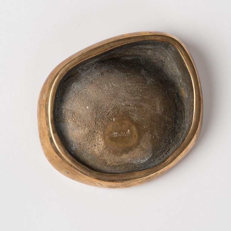 Signed Solid Bronze Vide-Poches or Paperweight by Michel Jaubert ...