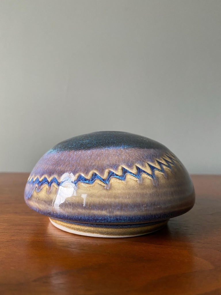 Signed Studio Pottery Vase, circa 1975 For Sale at 1stDibs