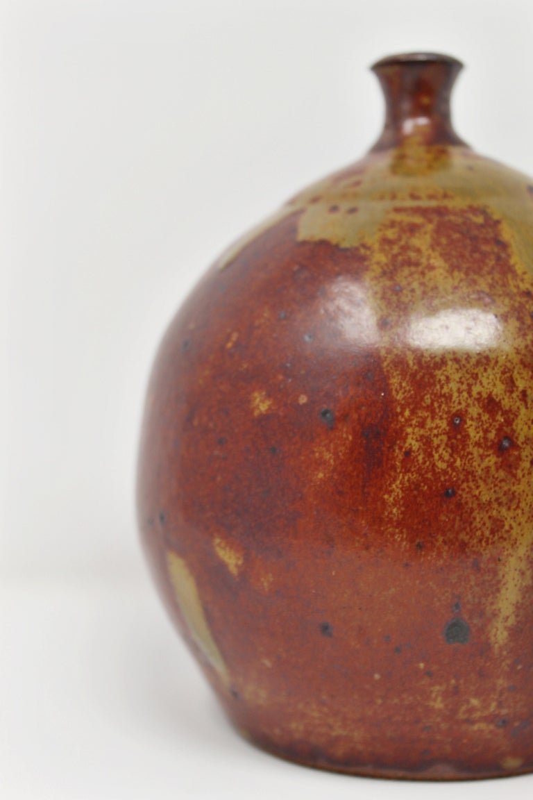 Signed Studio Pottery Weed Pot Ceramic Vessel at 1stDibs